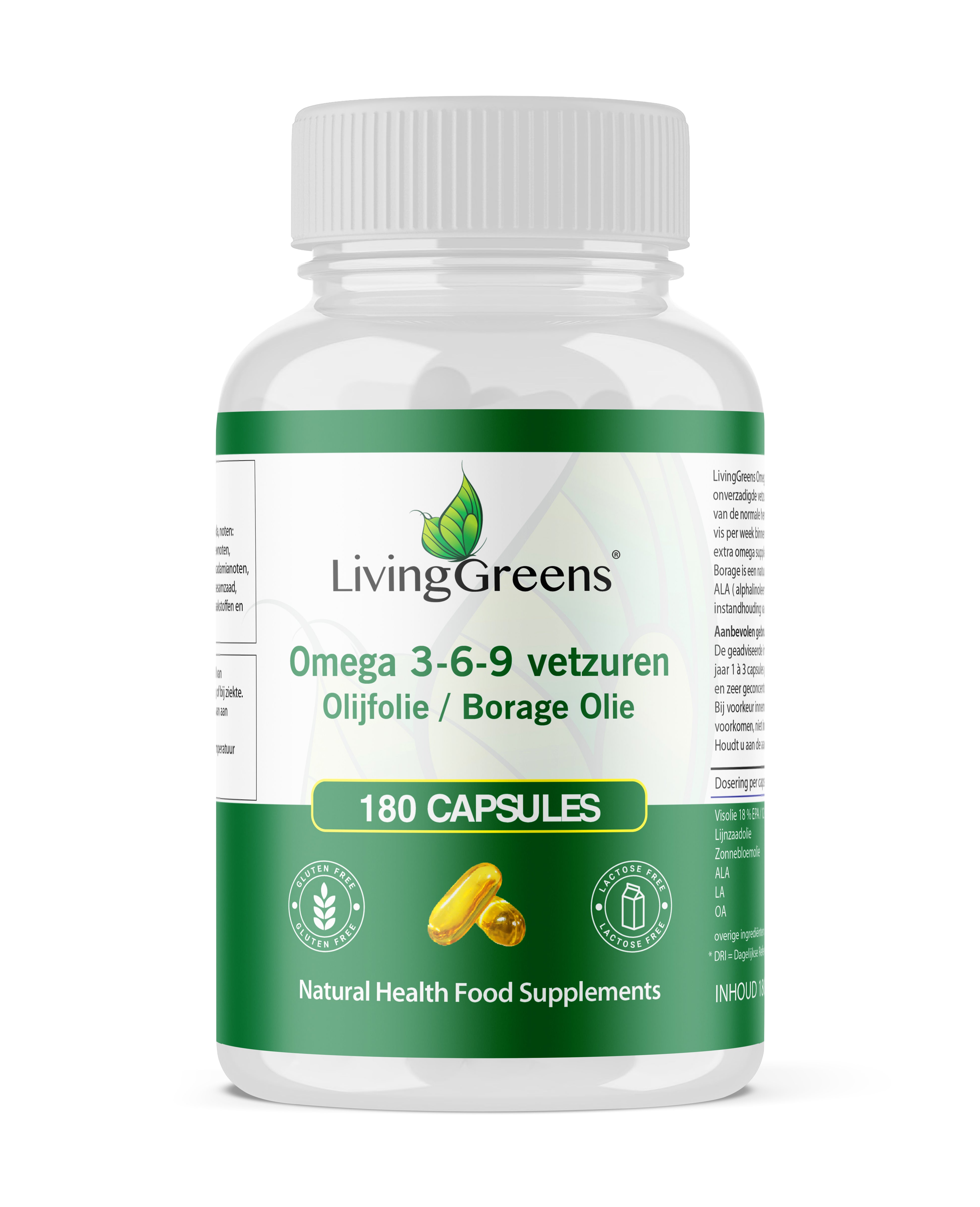 Omega 3-6-9- vetzuren 180 capsules – LivingGreens